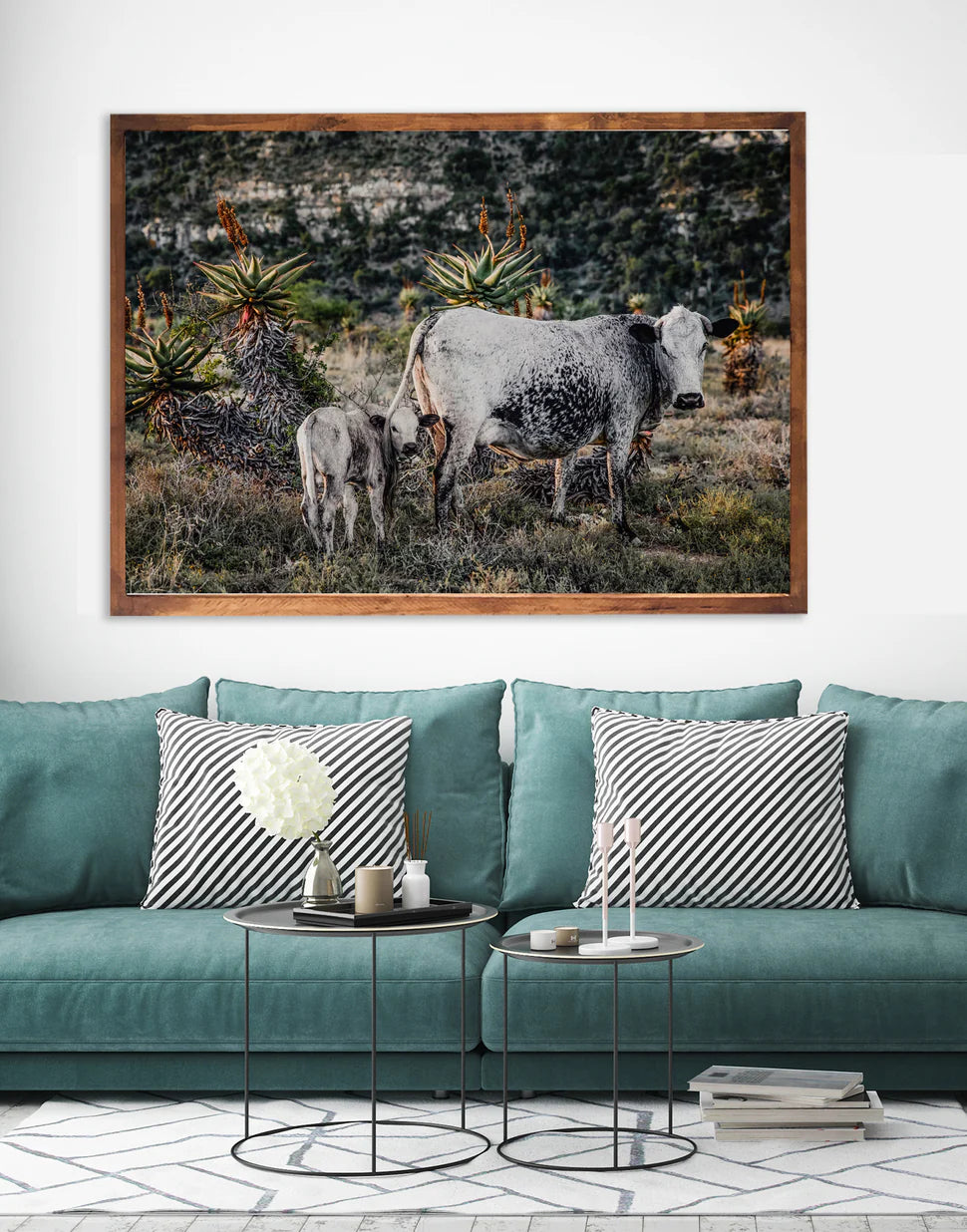 Nomandla Raw wood frame PERFECT CONDITION – African Artwork SA